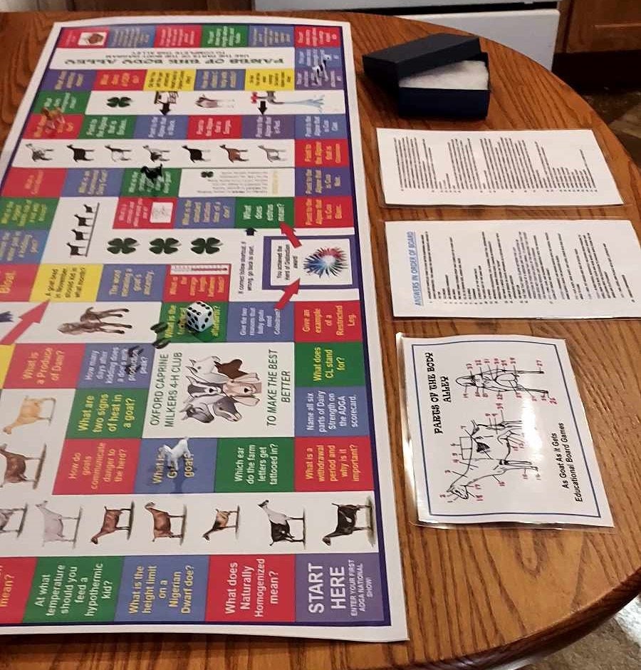 Dairy Goat Educational Board Game Junior Level/2-5 Years Experience - Etsy