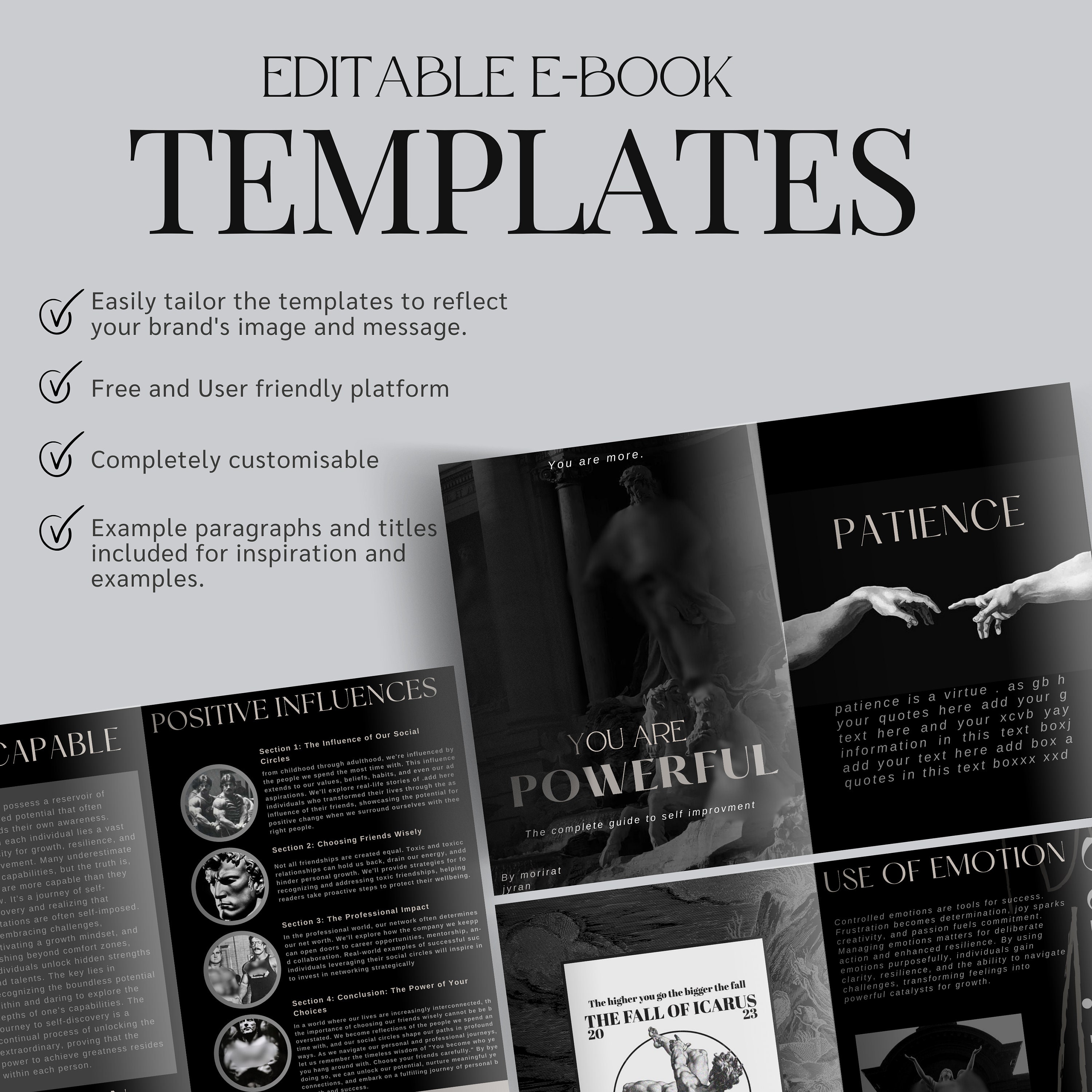 Ebook Template, Editable Ebook , Dark Theme Ebook, Course Guide ...