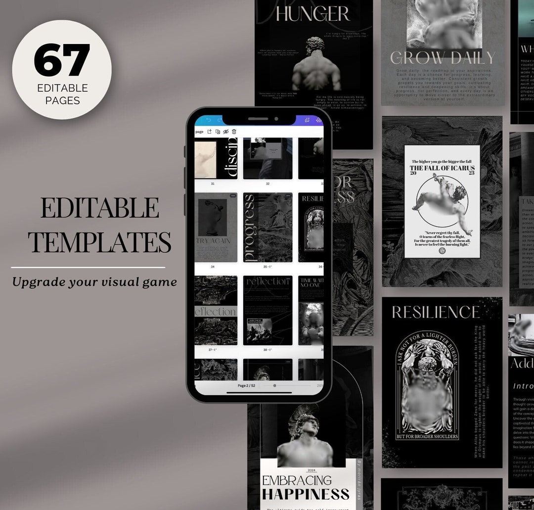 Ebook Template, Editable Ebook , Dark Theme Ebook, Course Guide ...