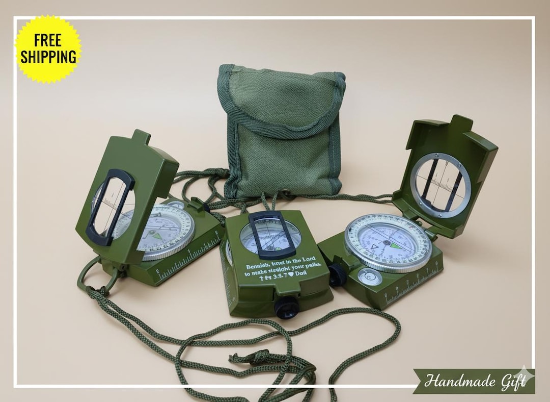 Military-grade Lensatic Compass Personalized | Vintage Navigation Gear ...