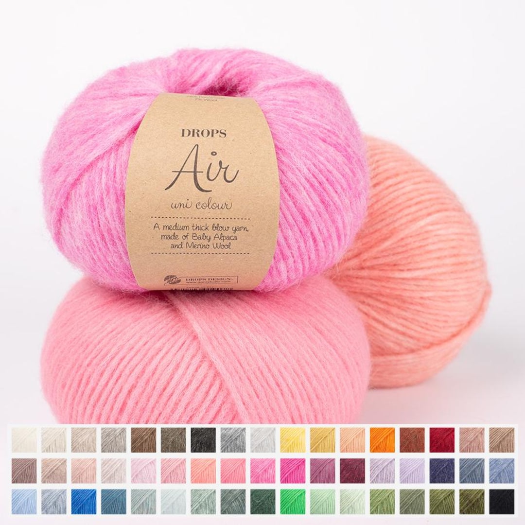 DROPS Air Yarn – Worsted/aran Weight Alpaca Blend | Soft, Fluffy ...
