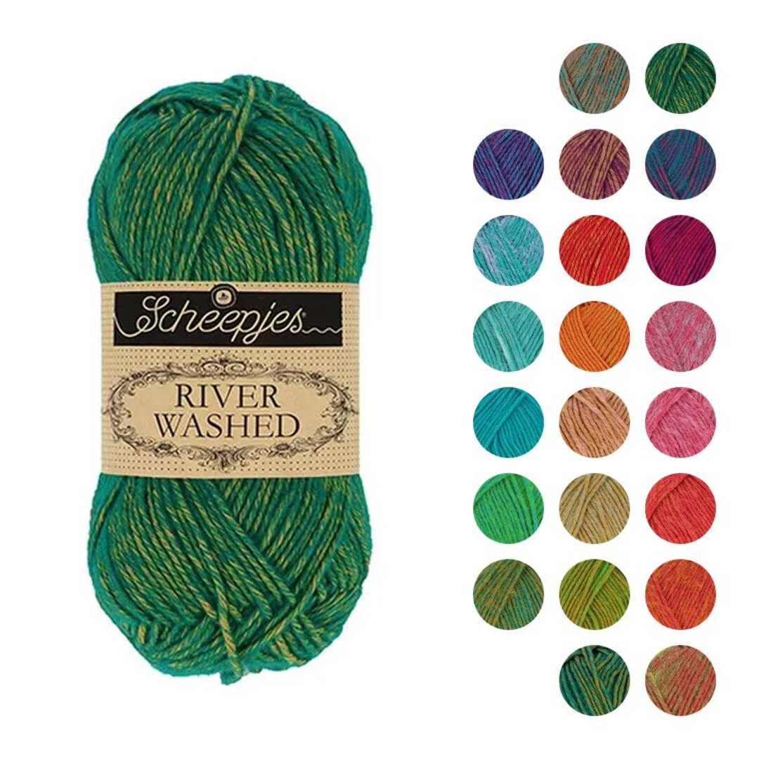 Scheepjes River Washed Yarn – Soft Cotton-acrylic Blend for Crochet ...