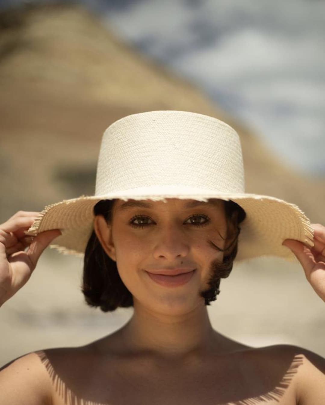 Luxury Handmade Narrow Brim Boater Panama Hat for Women-stylish ...