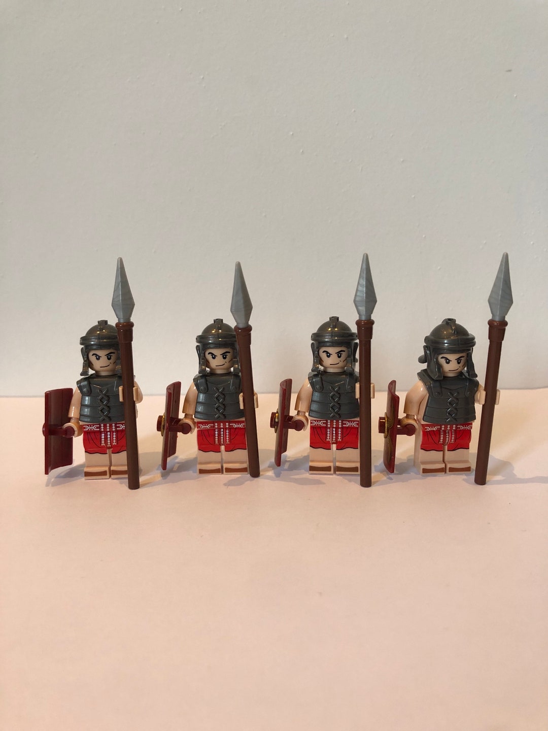 4 Roman Spearmen Mini-figure Soldiers - Etsy