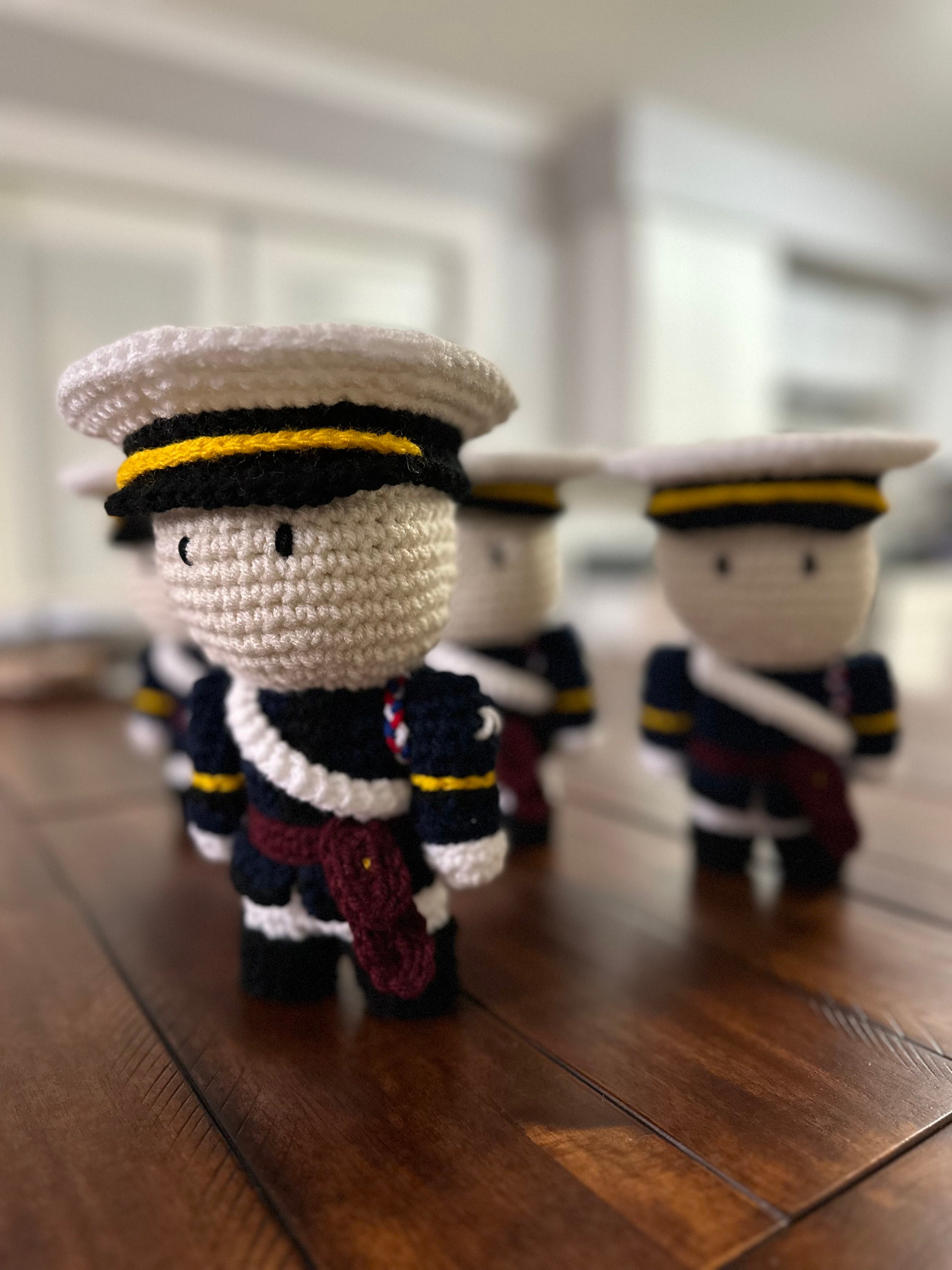 Virginia Tech Corps of Cadets Crocheted Cadet - Etsy