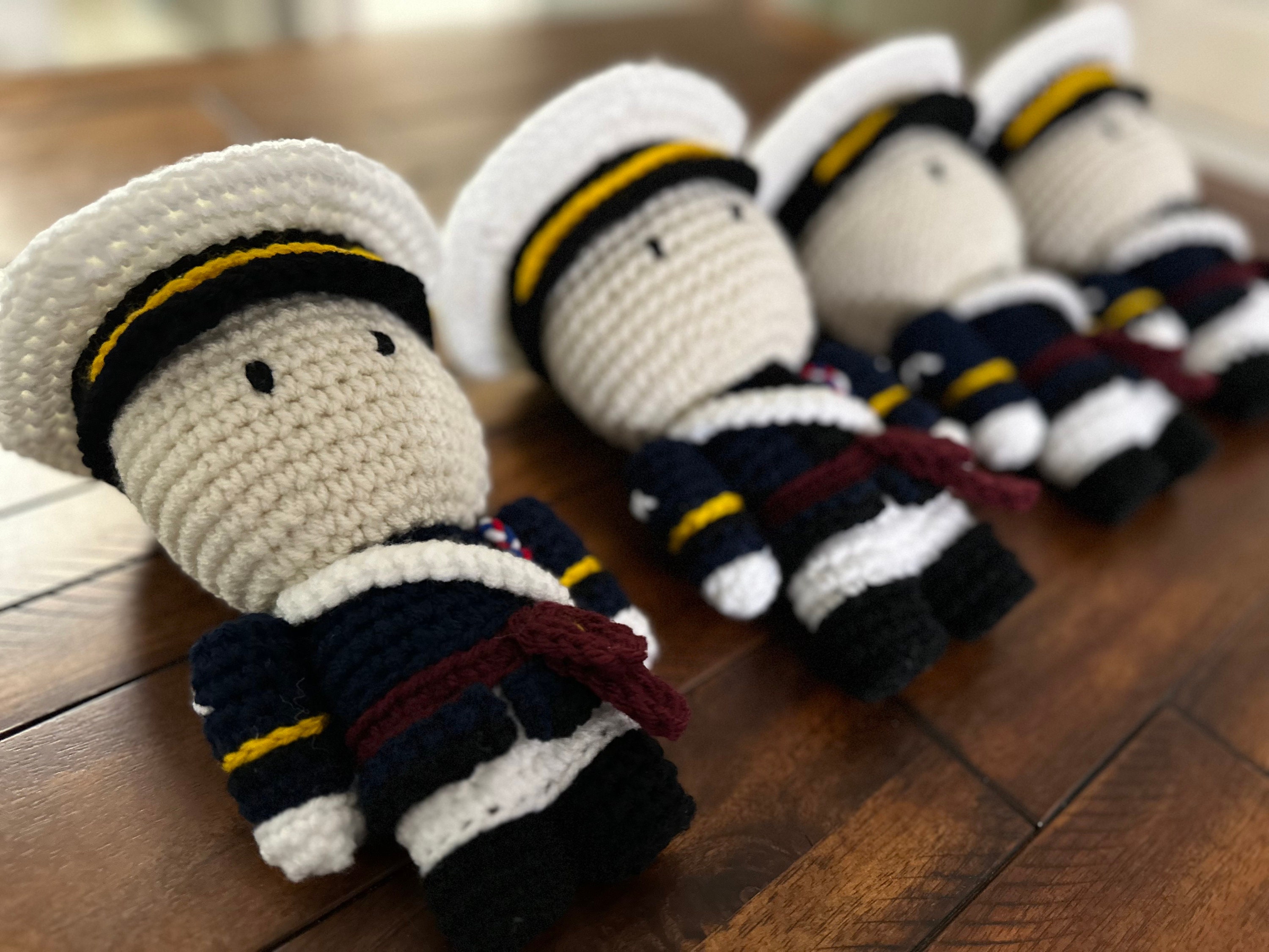 Virginia Tech Corps of Cadets Crocheted Cadet - Etsy