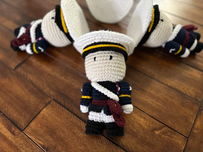 Virginia Tech Corps of Cadets Crocheted Cadet - Etsy
