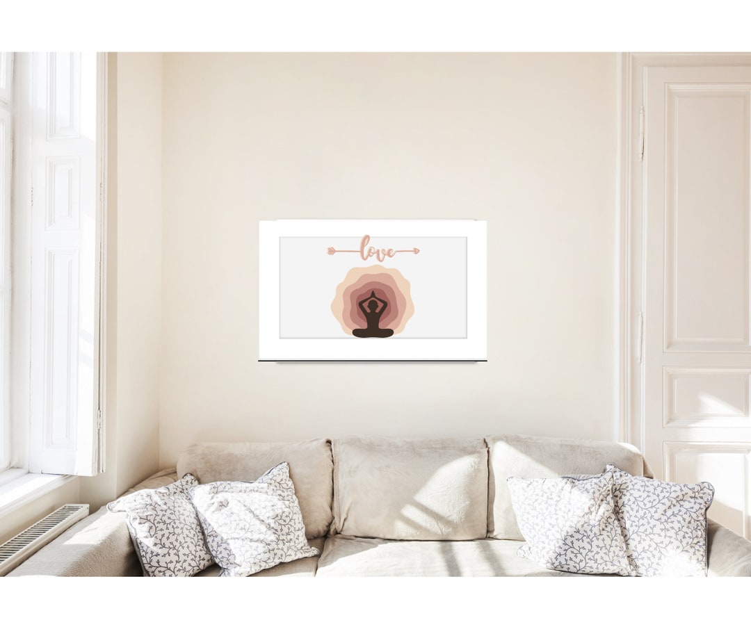 Mediation Wide Frame Poster for Peace Meditation Room Art Positive ...