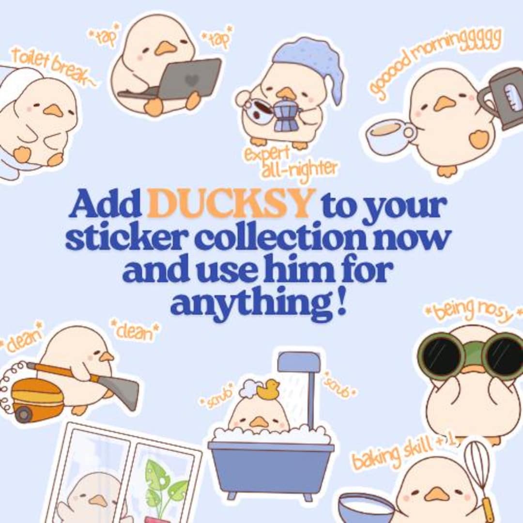CUTE DUCK STICKERS Duck Digital Stickers Duck Stickers Png Print ...