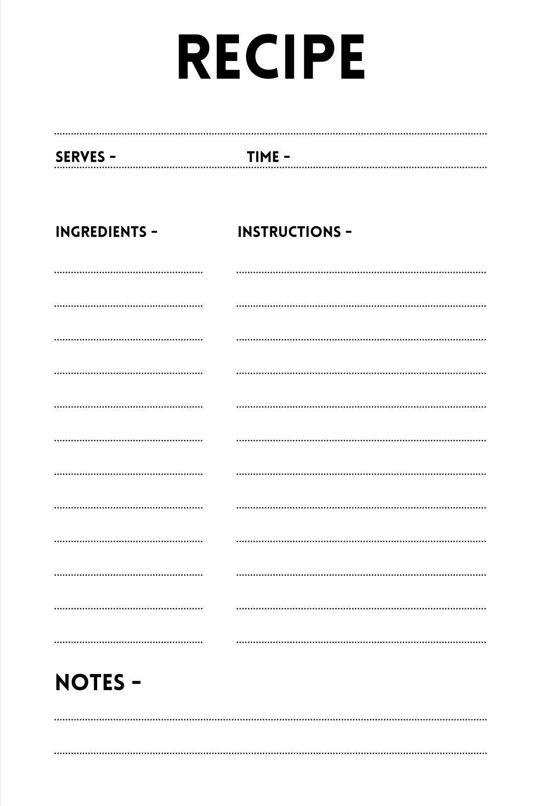 Recipe Card With Grocery List | Recipe | Grocery List | Printable ...