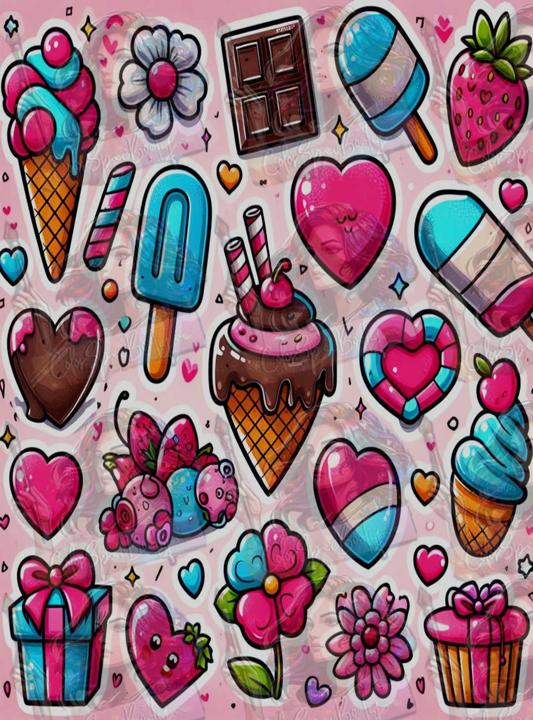 Valentine Sticker Sheet - Etsy