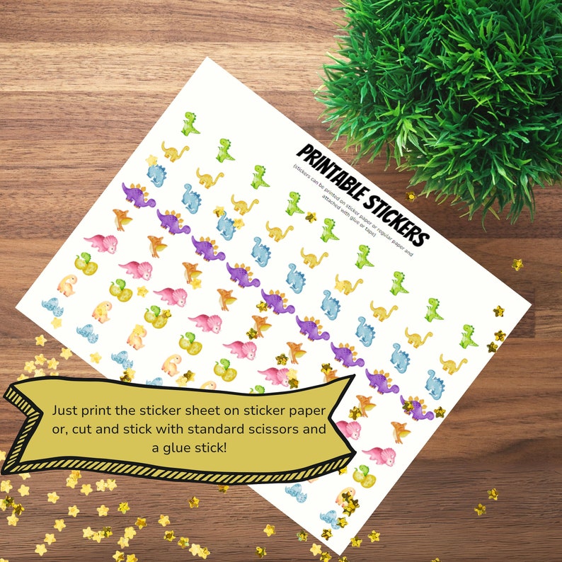 Printable Dinosaur Sticker Reward Chart for Kids - Fun & Educational ...