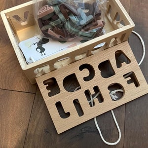 ABC Puzzles Wooden Shape Sorting Toys Alphabet ABC Learning Puzzles Toy ...