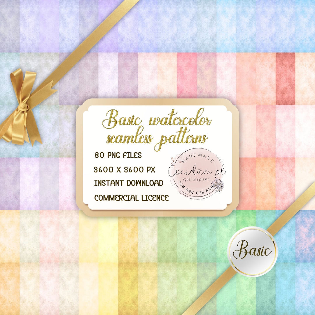 Basic Watercolor Digital Dots Seamless Patter, Birthday Wedding Baptism ...