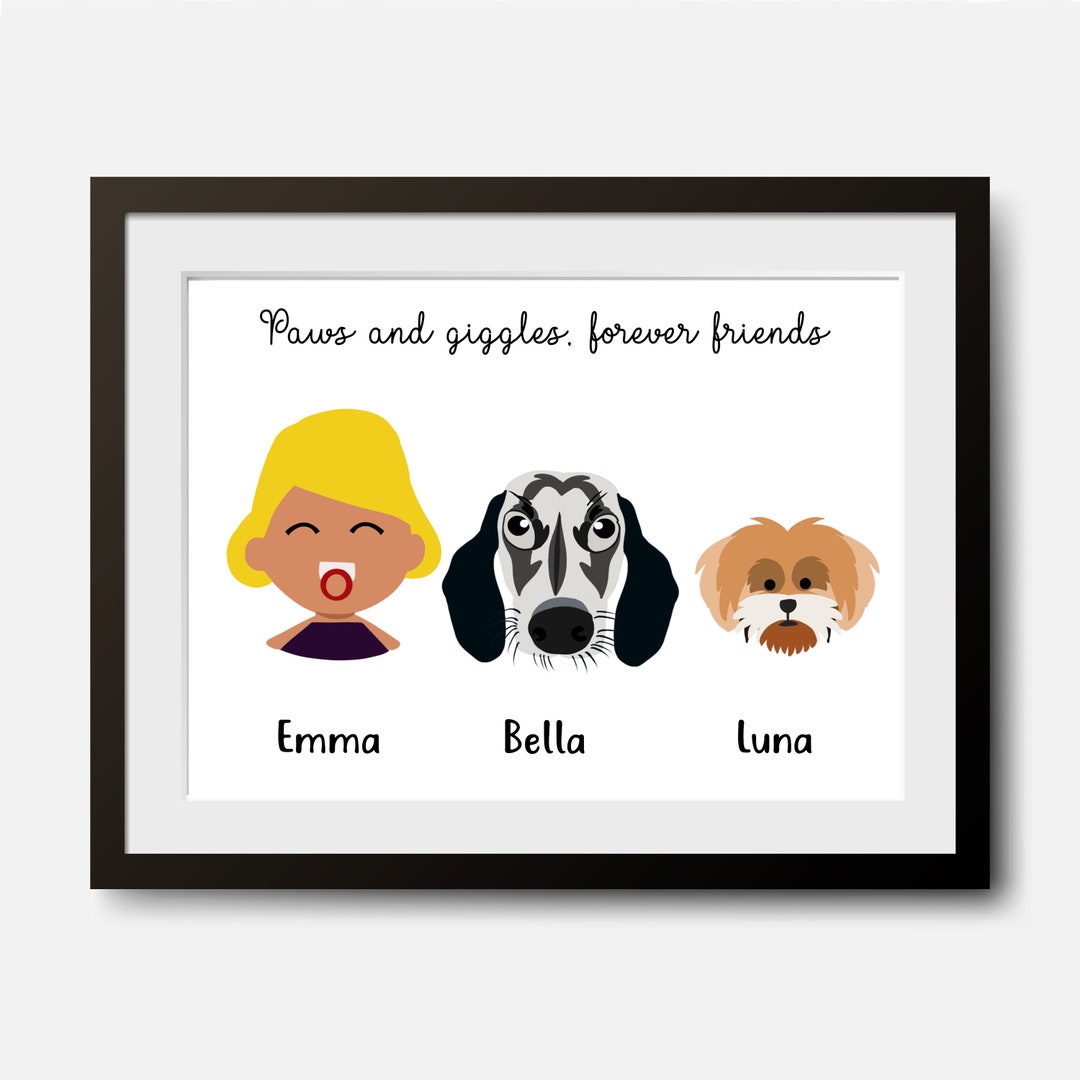 Faceless Portrait Print, Personalized Illustration, Custom Faceless ...