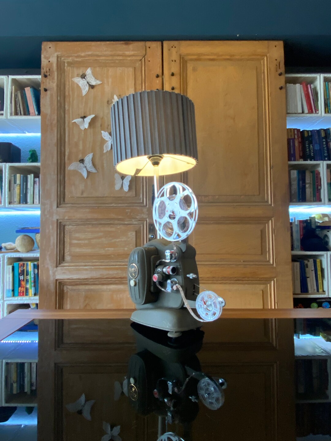 Film Projector Upcycling Table Lamp LED RGB, "noris 8" From the 1950s ...