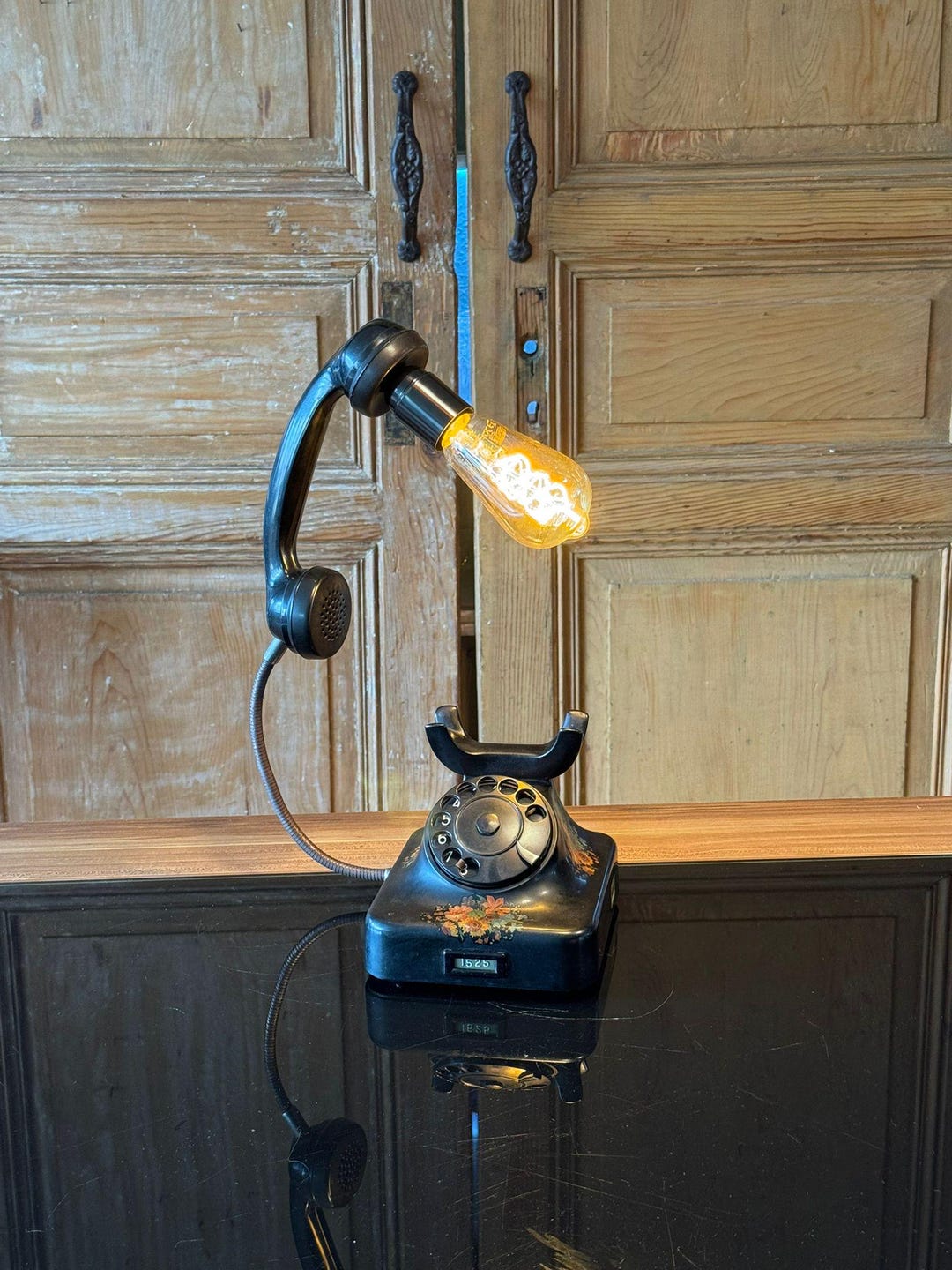 Upcycling Dimmable LED Telephone Lamp Vintage Telephone Lamp Table Lamp ...