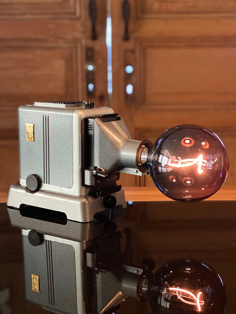 Slide Projector Upcycling Table Lamp Dimmable - Etsy