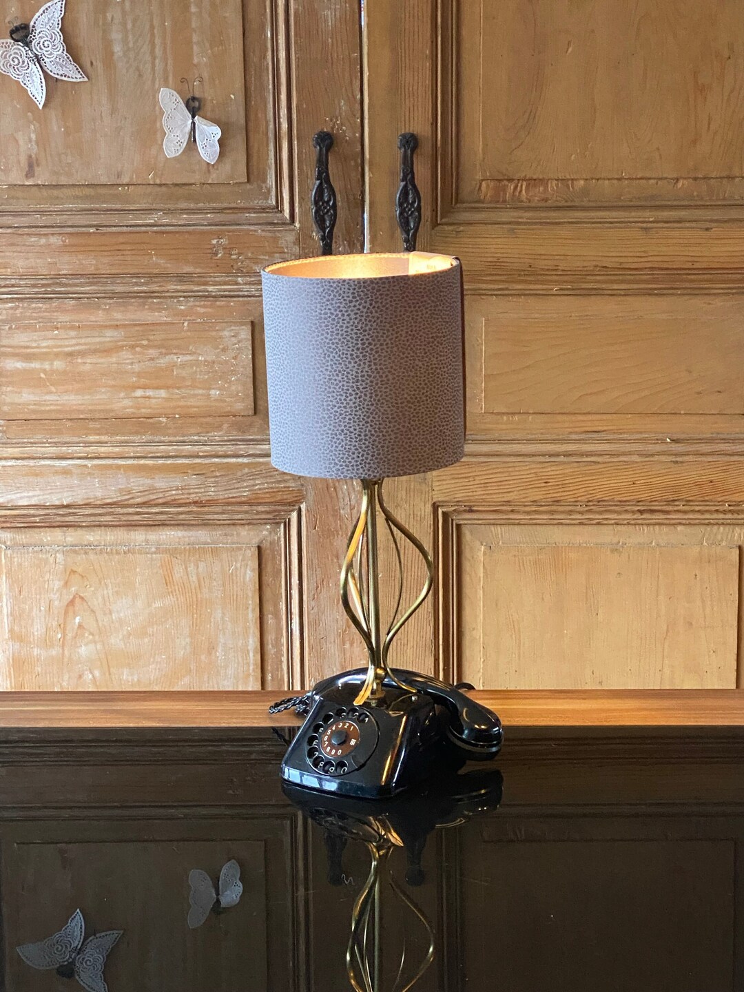 Vintage Telephone Upcycling Telephone Lamp Table Lamp - Etsy