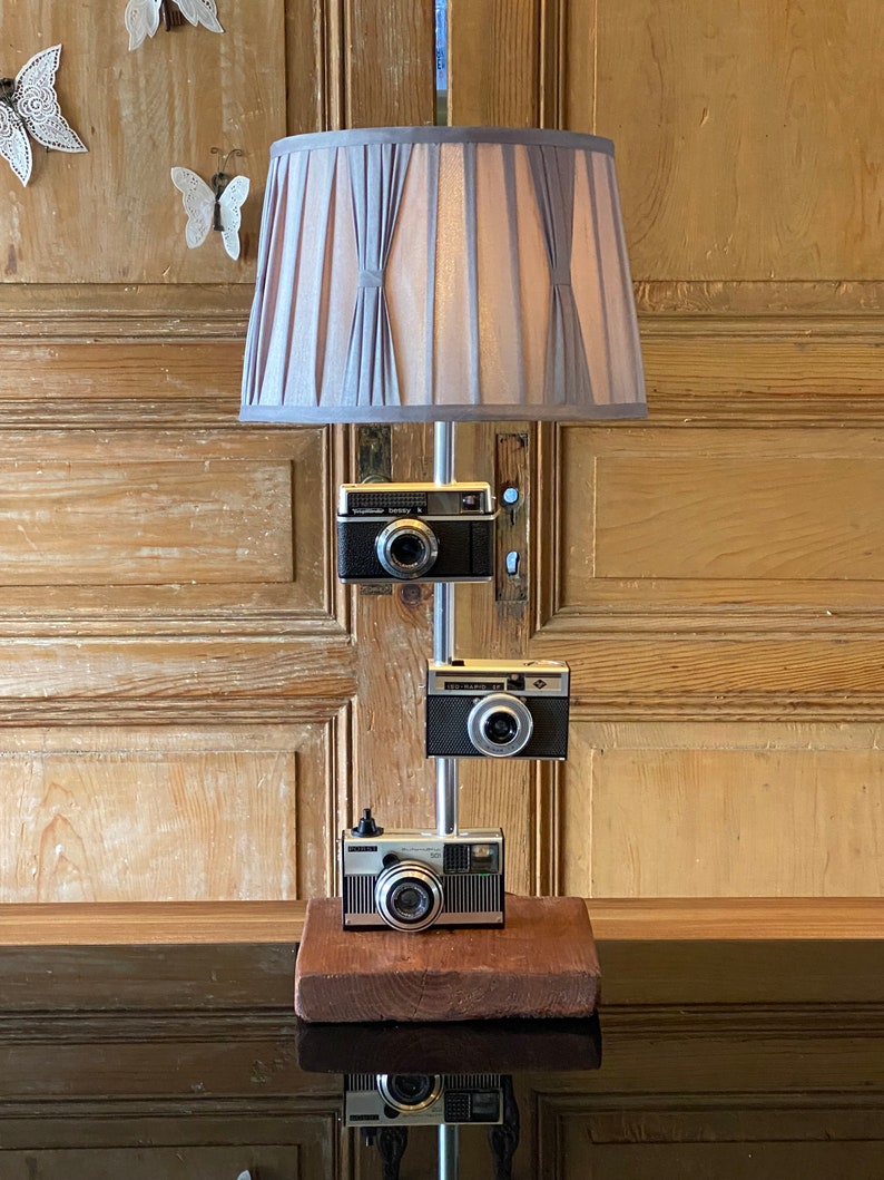 3x Vintage Cameras Upcycling Table Lamp - Etsy