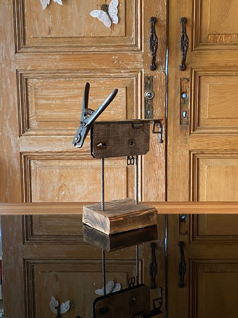 Upcycling Animal Sculpture Horned Animal Made From Recycled Materials ...