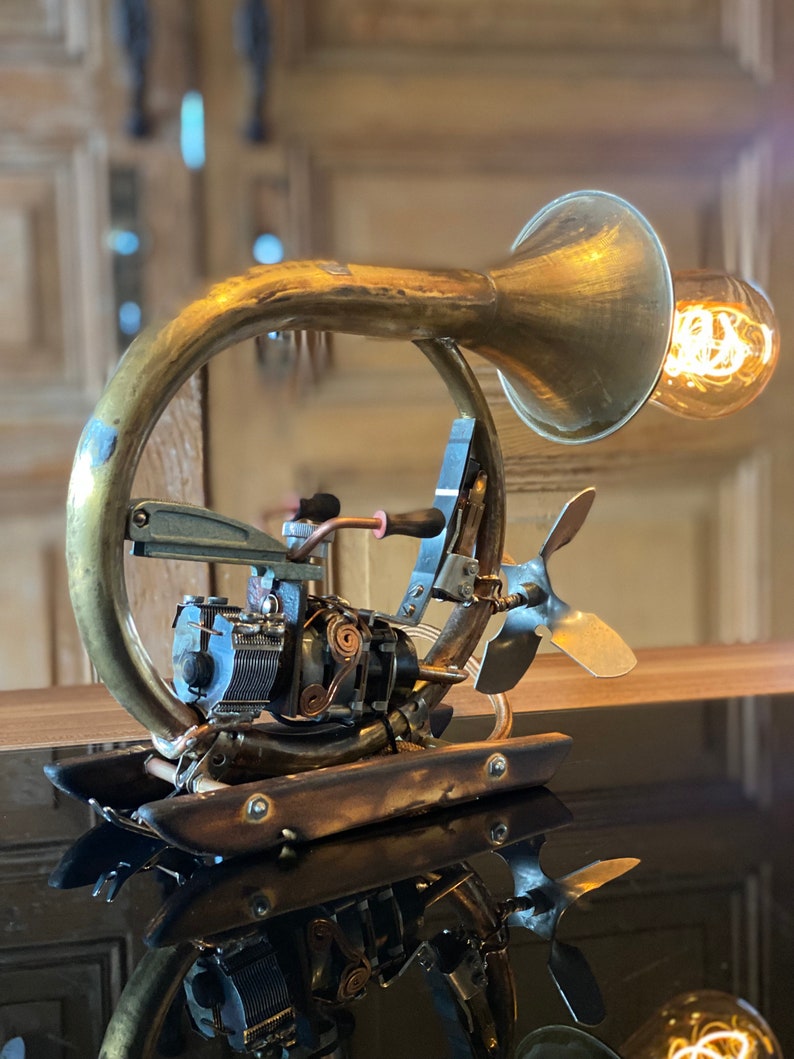 Steampunk Bike Upcycling Trumpet Lamp Table Lamp Trumpet Lamp - Etsy