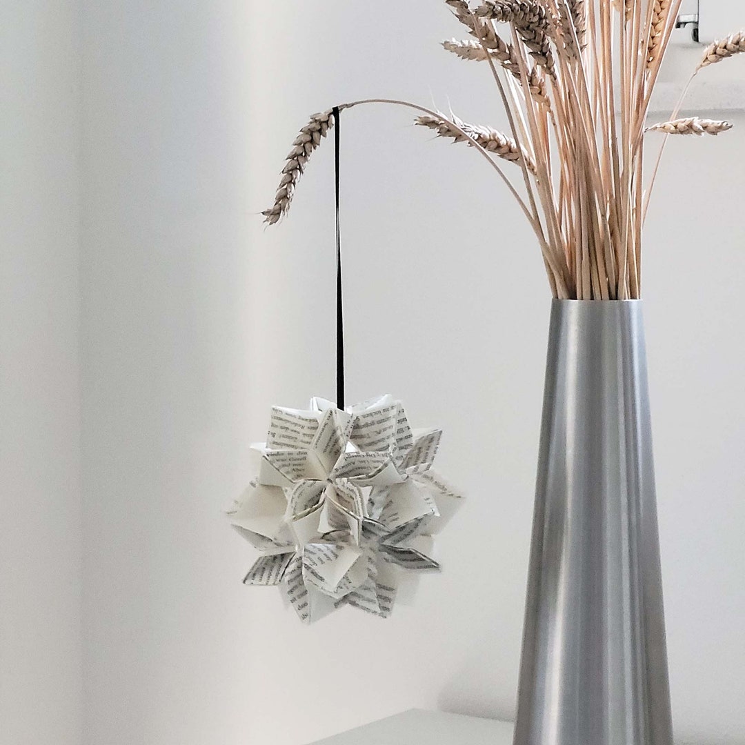 Waste Paper Flower Ball book Pages Origami - Etsy