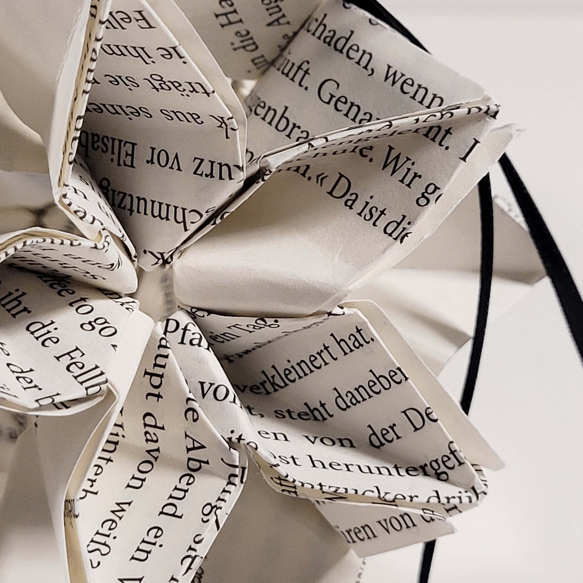 Waste Paper Flower Ball BOOK PAGES Origami - Etsy