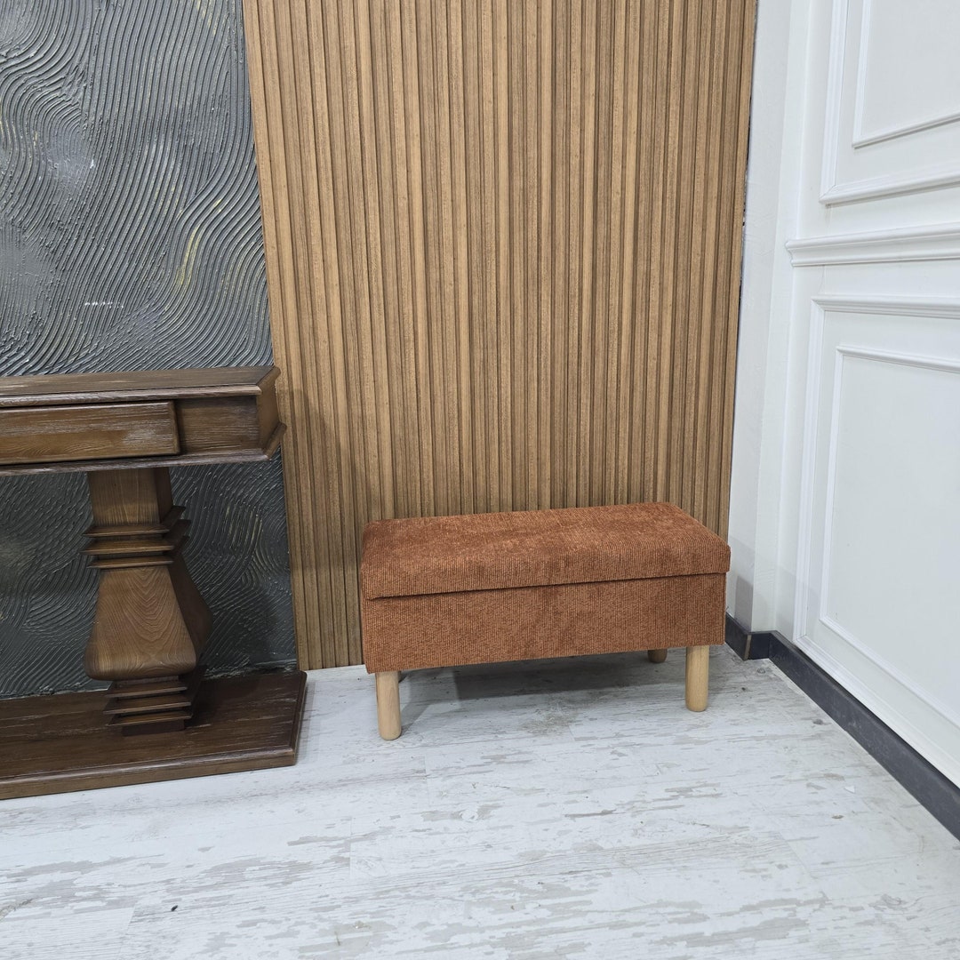 Upholstered Chesterfield Chest Pouffe With Storage , Upholstered Box ...