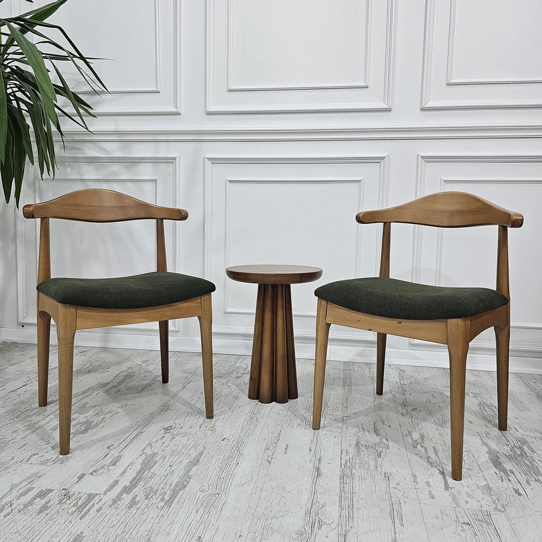 Vintage-inspired Custom Wooden Chair - Mid-century Chic Design, Solid ...