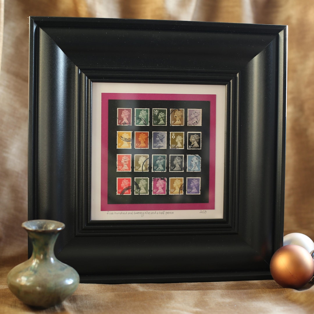 Vintage Postage Stamp Art - Wall Decor - Framed Artwork - Etsy UK
