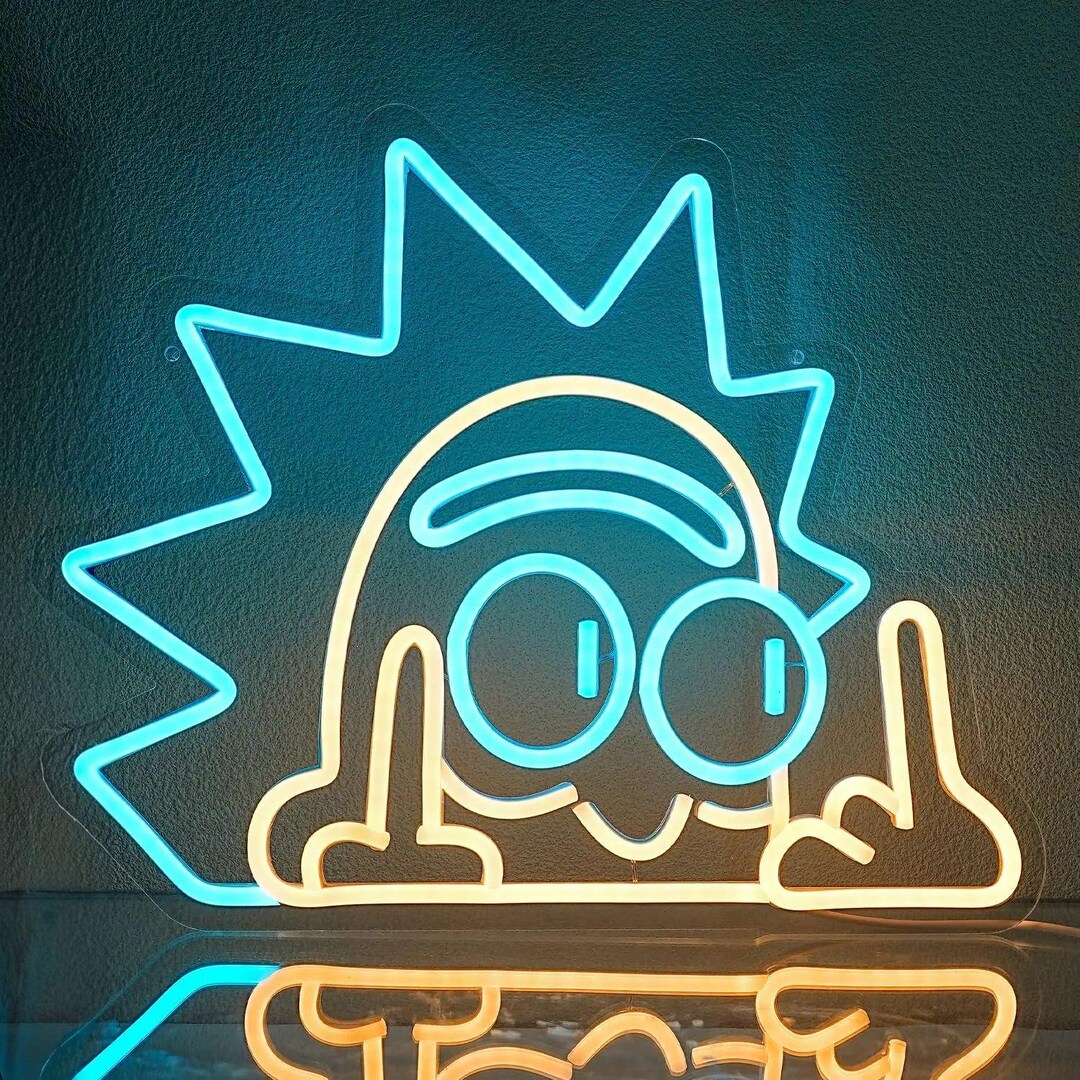 Cartoon Neon Sign. Mancave Neon Sign, Custom Neon Bar Sign, Bedroom ...