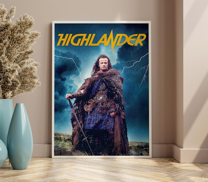 Highlander 1986 Movie Poster. Russell Mulcahy, Christopher Lambert ...