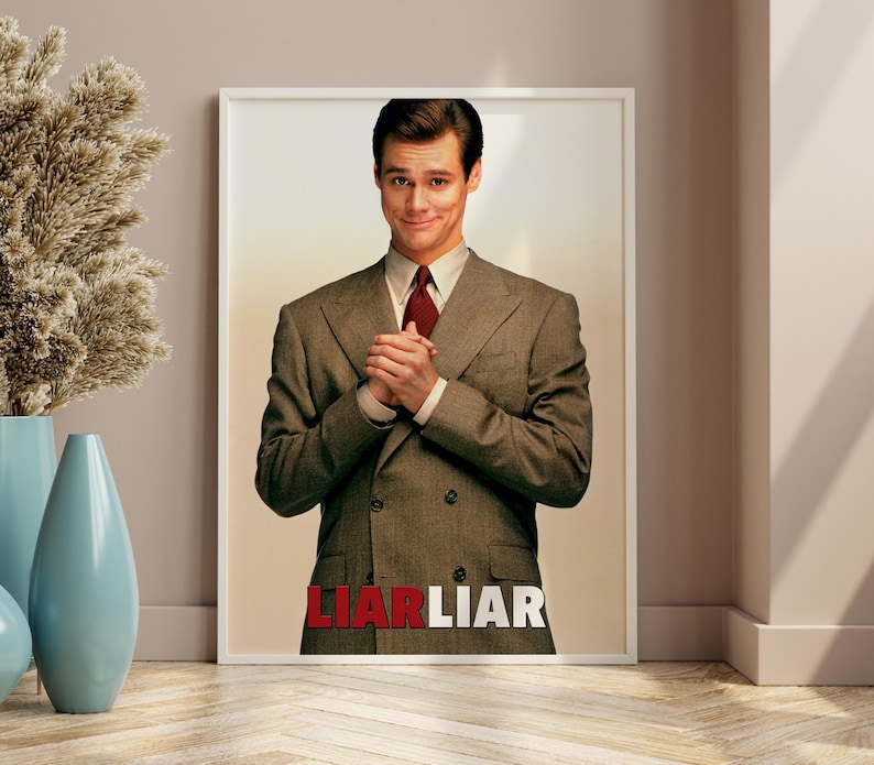 Liar Liar 1997 Movie Poster. Tom Shadyac, Jim Carrey, Maura Tierney - Etsy