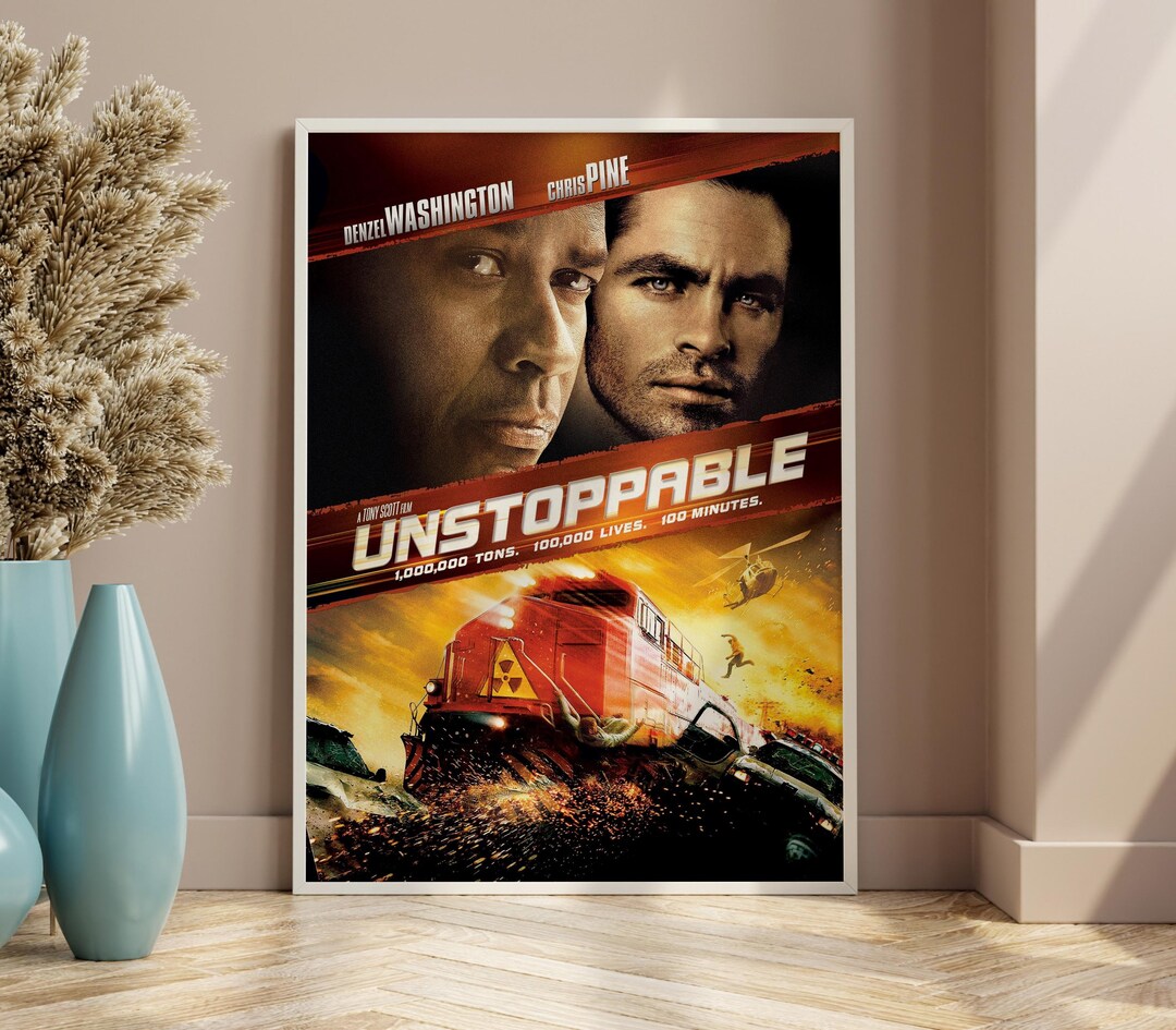 Unstoppable 2010 Movie Poster. Tony Scott, Denzel Washington, Chris Pine - Etsy