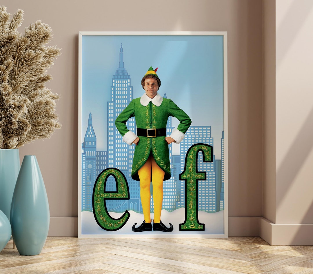 Elf - 2003 Movie Poster. Jon Favreau, Will Ferrell, Zooey Deschanel - Etsy