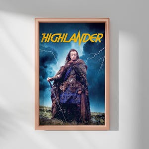 Highlander 1986 Movie Poster. Russell Mulcahy, Christopher Lambert ...