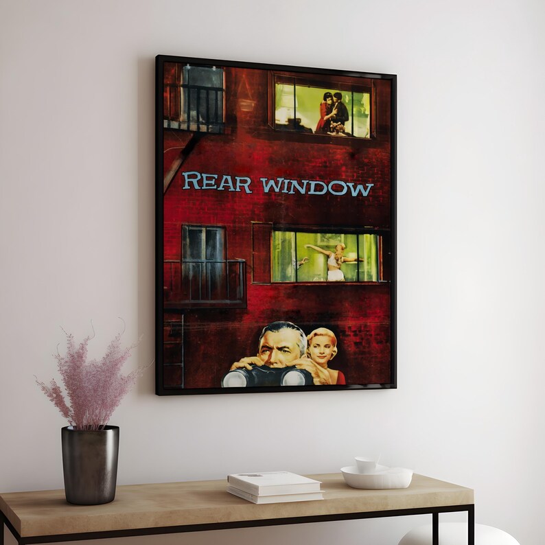Rear Window 1954 Movie Poster. Alfred Hitchcock, James Stewart, Grace ...