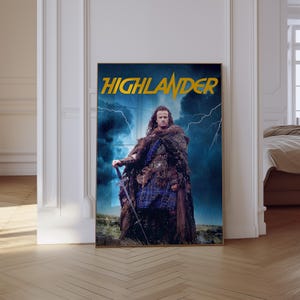 Highlander 1986 Movie Poster. Russell Mulcahy, Christopher Lambert ...