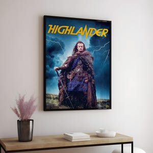 Highlander 1986 Movie Poster. Russell Mulcahy, Christopher Lambert ...