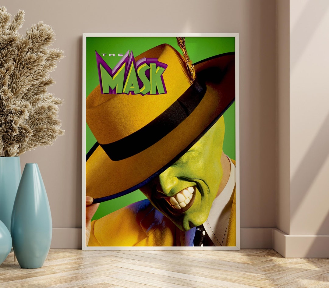 The Mask 1994 Movie Poster. Chuck Russell, Jim Carrey, Cameron Diaz - Etsy