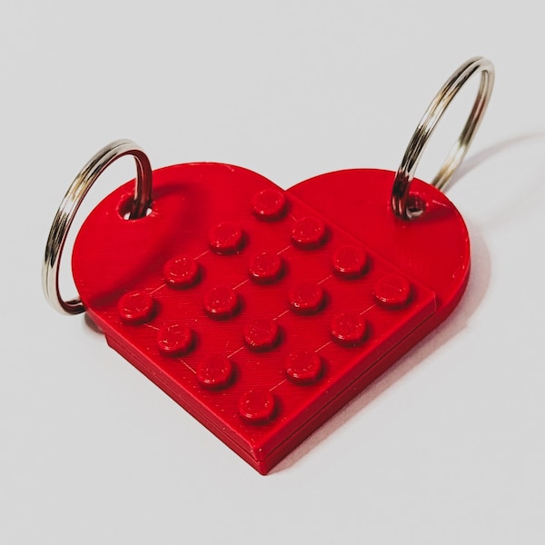 Lego® Heart Keychain - Etsy UK