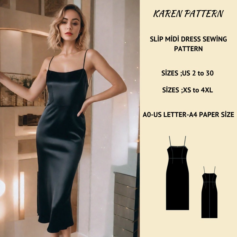 Slip Dress Sewing Pattern - Etsy