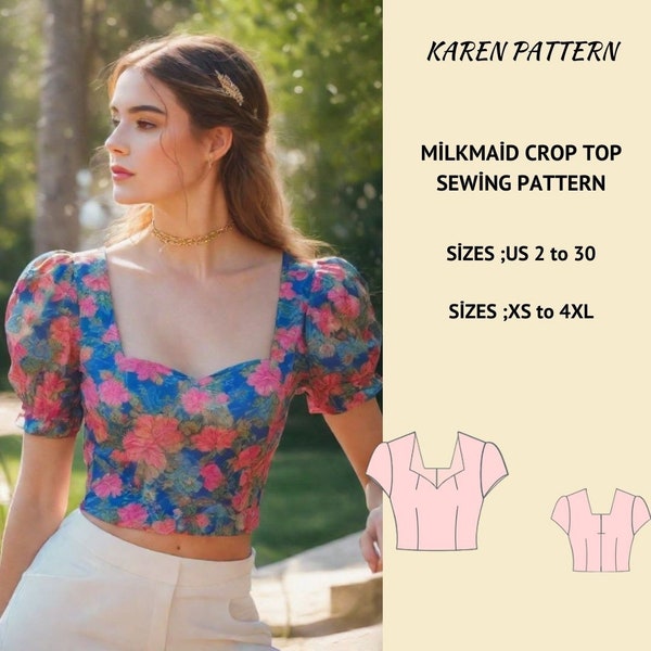 Coquette Crop Top Pattern - Etsy