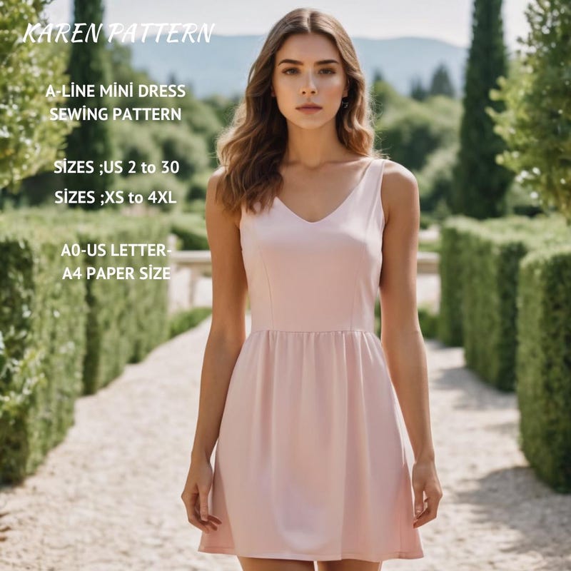 Mini Dress Sewing Pattern - Etsy