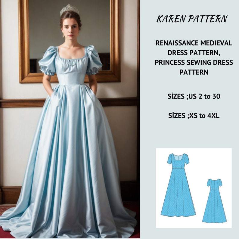 Renaissance Medieval Cosplay Dress Fairy,regency,elvish Dress,maxi ...