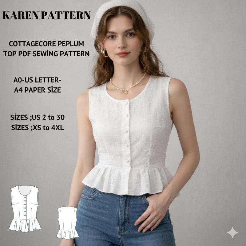 Cottagecore Cotton Blouse - Etsy