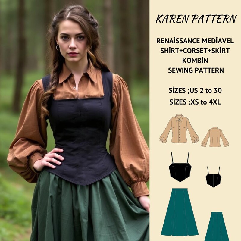 Renaissance Dress Pattern - Etsy