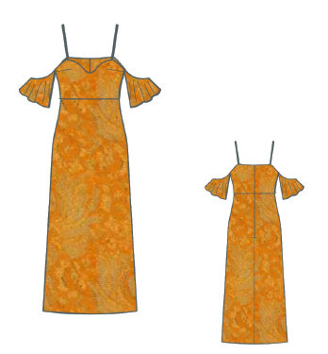 Summer Boho Maxi Dress Sewing Pattern (XS-4XL) - Etsy