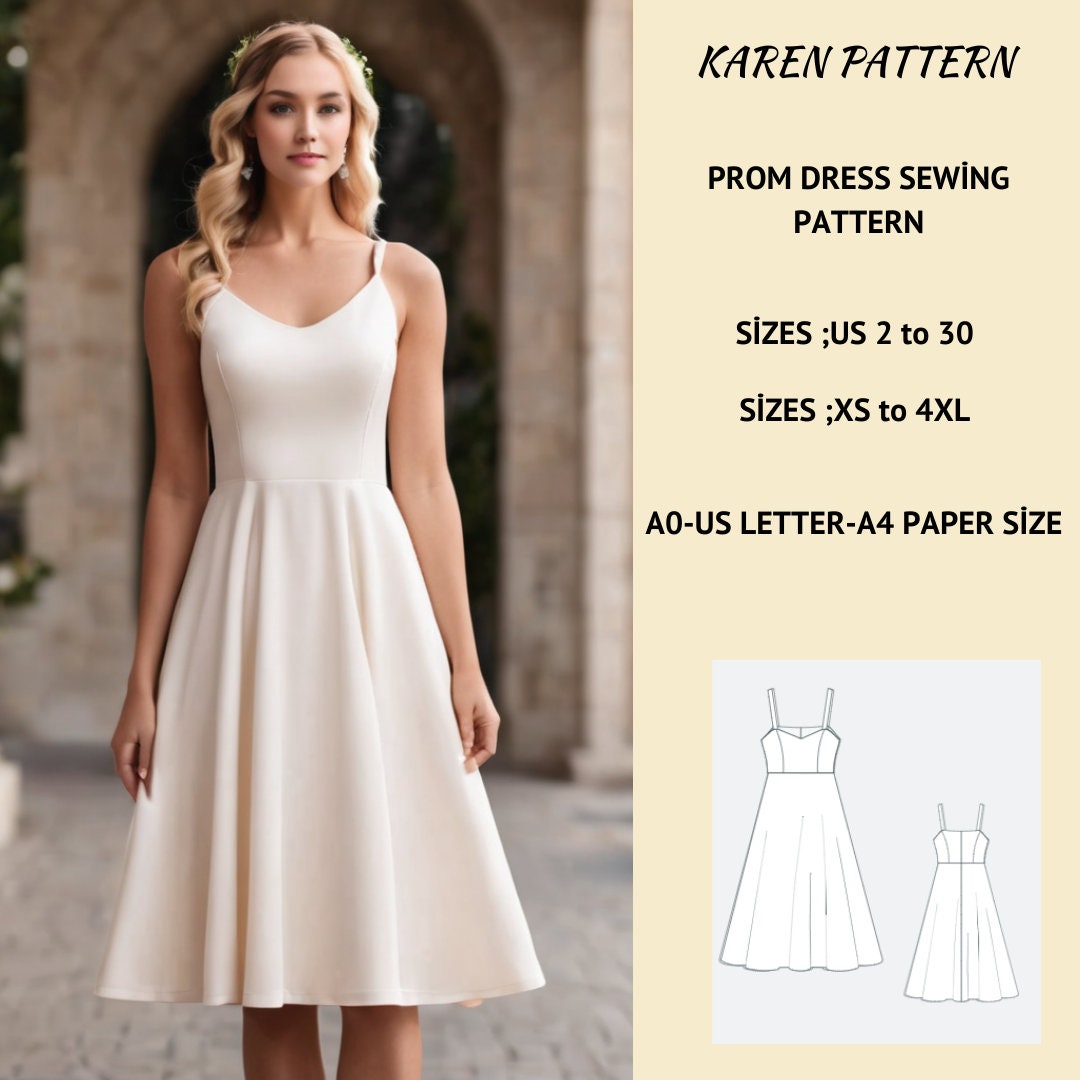 Prom Dress Sewing Pattern,bridesmaid Dress Pattern,circle Dress ...